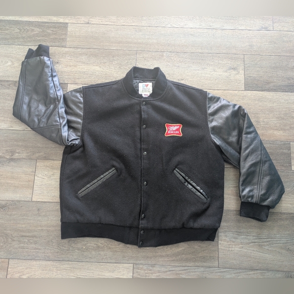 Miller Lite | Jackets & Coats | Vintage Miller High Life Mens Leather ...
